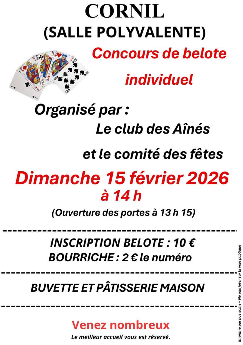 15/02/2026 – BELOTE – CORNIL - Radio ACX